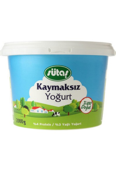 Sütaş Kaymaksız Kova Yoğurt 2000 gr
