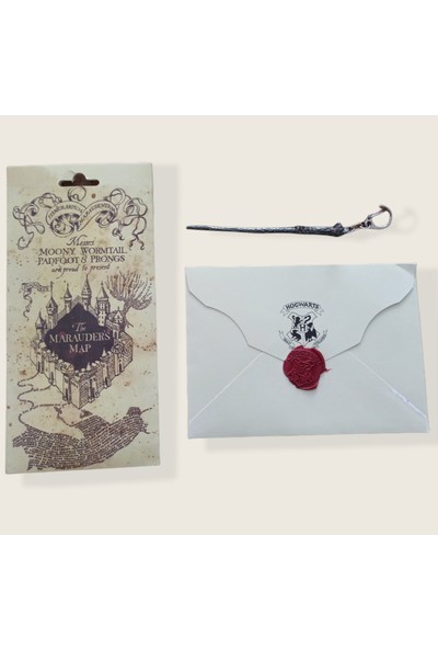 Asuman Store Harry Potter Çapulcu Haritası + Hogwarts Kabul Mektubu + Harry Potter Asa Anahtarlık 3'lü Asuman Store Harry Potter Çapulcu Haritası + Hogwarts Kabul Mektubu + Harry Potter Asa Anahtarlık 3'lü