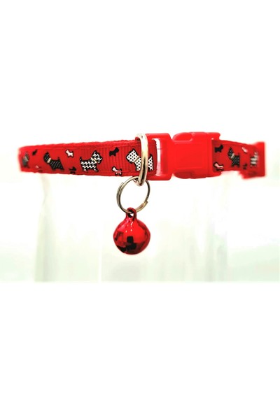 Burdabuldu Yavru Kedi Köpek Tasması Kırmızı 19 - 32 cm