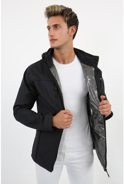 Ette Softshell Astarlı Su ve Rüzgara Dayanıklı Antrasit Kapüşonlu Rüzgarlık Mont 2002 Ette Softshell Astarlı Su ve Rüzgara Dayanıklı Antrasit Kapüşonlu Rüzgarlık Mont 2002
