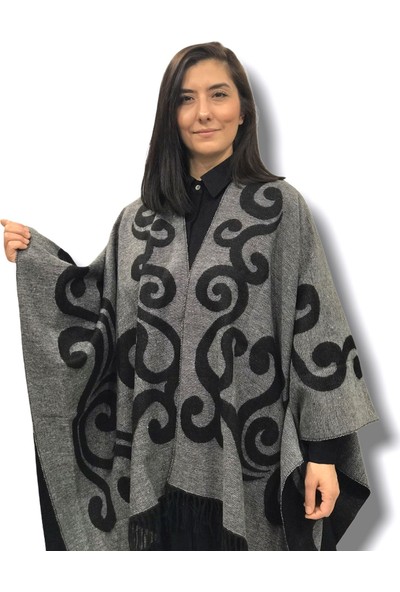 Eşarp Center Forum Çift Taraflı Panço Omuz Şalı 130 x 85 cm Eşarp Center Forum Çift Taraflı Panço Omuz Şalı 130 x 85 cm