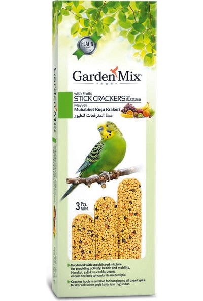 Garden Mix Platin Meyveli Kuş Krakeri 3 Lü