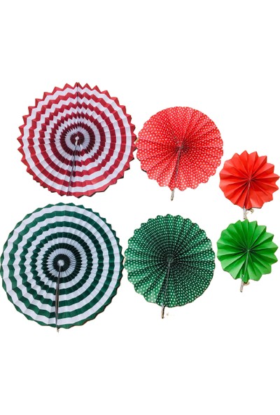 Event Party Store Yılbaşı Yelpaze Süs Kağıt Set 6'lı Event Party Store Yılbaşı Yelpaze Süs Kağıt Set 6'lı