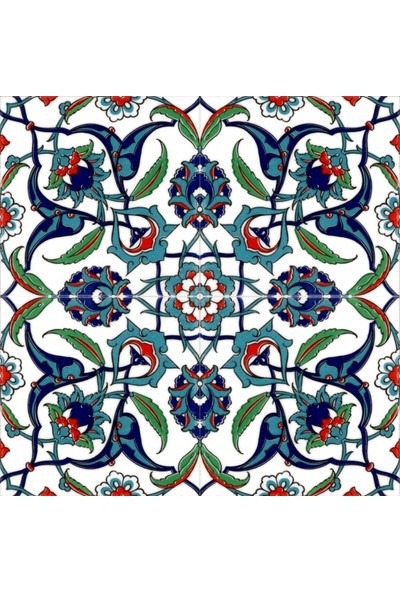 Kütahya Çini Yapı Tasarım AC38 20X20 cm 4 Adet Çini Karo Kütahya Çini Yapı Tasarım AC38 20X20 cm 4 Adet Çini Karo