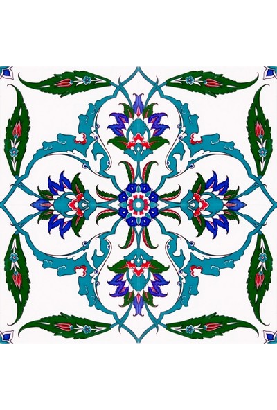 Kütahya Çini Yapı Tasarım AC39 20X20 cm 4 Adet Çini Karo Kütahya Çini Yapı Tasarım AC39 20X20 cm 4 Adet Çini Karo