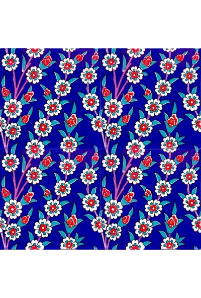 Kütahya Çini Yapı Tasarım AC60 20X20 cm 4 Adet Çini Karo