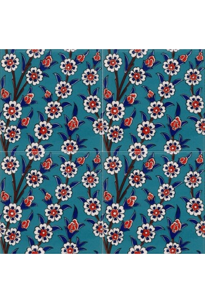 Kütahya Çini Yapı Tasarım AC60T 20X20 cm 4 Adet Çini Karo Kütahya Çini Yapı Tasarım AC60T 20X20 cm 4 Adet Çini Karo