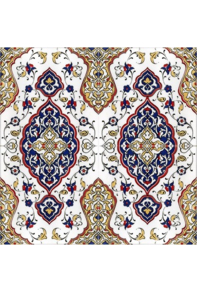 Kütahya Çini Yapı Tasarım AC79 20X20 cm 4 Adet Çini Karo