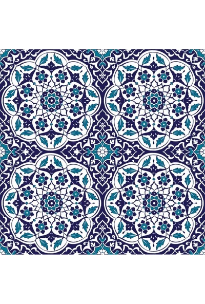 Kütahya Çini Yapı Tasarım AC92 20X20 cm 4 Adet Çini Karo