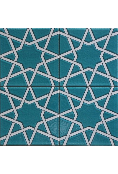 Kütahya Çini Yapı Tasarım AC94 20X20 cm 4 Adet Çini Karo