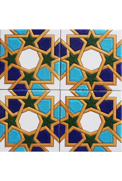 Kütahya Çini Yapı Tasarım AC99 20X20 cm 4 Adet Çini Karo