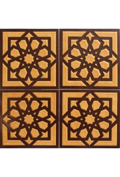 Kütahya Çini Yapı Tasarım AC101KAHVE 20X20 cm 4 Adet Çini Karo Kütahya Çini Yapı Tasarım AC101KAHVE 20X20 cm 4 Adet Çini Karo