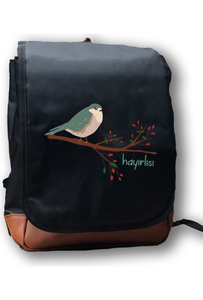 My Bedesten Hayırlısı Kuş Figürlü Özel Tasarım Sırt Çantası