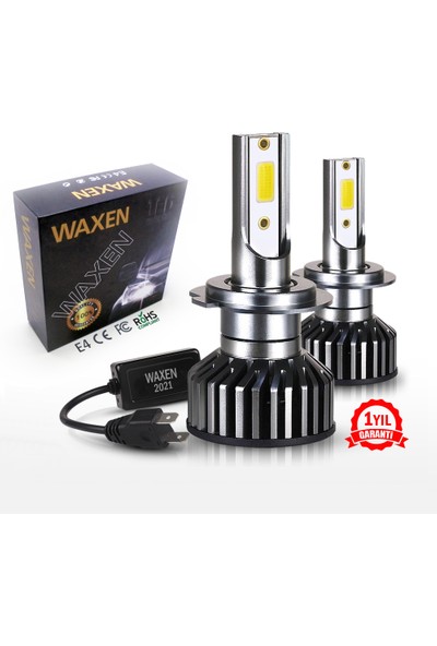 Waxen F2 LED Xenon Zenon Far Ampulü 6000 Lümen 6500K Şimşek Etkili Oto LED Far Gerçek Beyaz