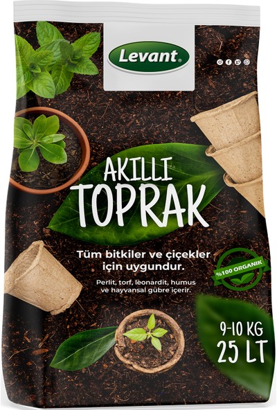Levant Akıllı Torf Toprak 25 Lt Avantaj Paketi Levant Akıllı Torf Toprak 25 Lt Avantaj Paketi