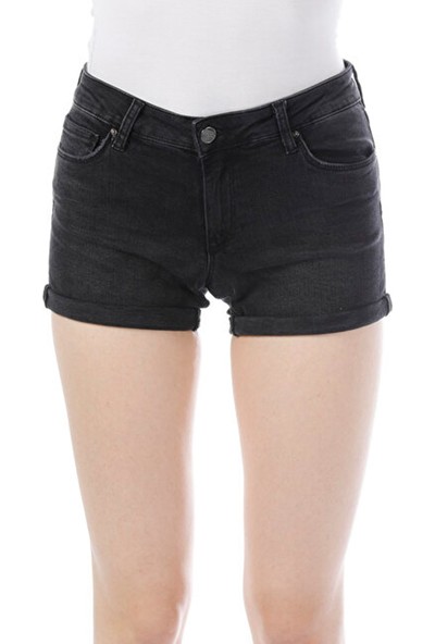 Loft Aida Black Wash Kadın Şort LF2027398