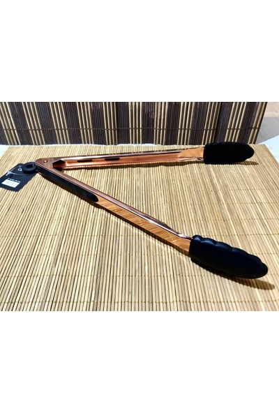 Arow Silikon Maşa Servis Maşası Siyah Turuncu