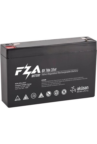 Fza 6V 7AH Akü 6 Volt Akü 7AH Oyuncak Araba Aküsü 2021 Yeni Üretim