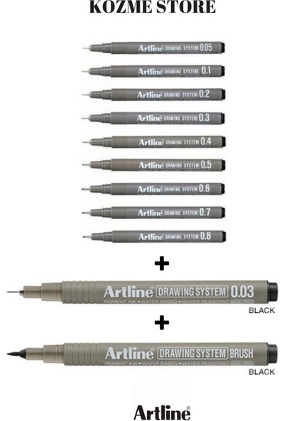 Südor Drawing System Teknik Çizim Kalemi 9 1 1 BRUSH003 11'li Tam Set Südor Drawing System Teknik Çizim Kalemi 9 1 1 BRUSH003 11'li Tam Set