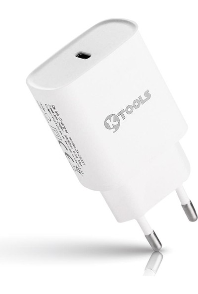 Ktools Boost Pd Usb-C 20W 3A Kablosuz Seyahat Sarj Adaptörü Ktools Boost Pd Usb-C 20W 3A Kablosuz Seyahat Sarj Adaptörü