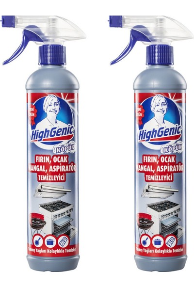 Highgenic Fırın Ocak Aspiratör Mangal Temizleyici 2X500 ml Köpük