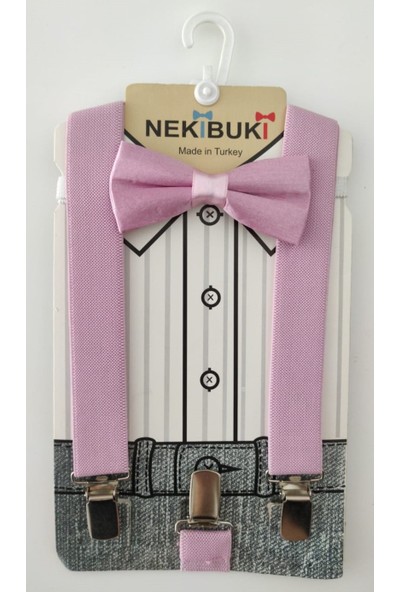 Nekibuki Erkek Çocuk Pantolon Askısı ve Papyon Takımı Nekibuki Erkek Çocuk Pantolon Askısı ve Papyon Takımı