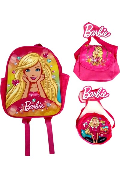 Hakan Çanta Lisanslı Barbie Anaokulu Sırt Çantası-Mini ve Midi Kol Çantası Seti Hakan Çanta Lisanslı Barbie Anaokulu Sırt Çantası-Mini ve Midi Kol Çantası Seti