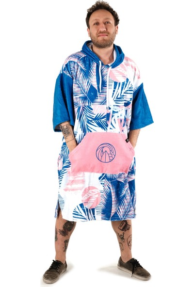 Seamount Palm Surf Panço, Özel Tasarım Baskılı Havlu Panço Seamount Palm Surf Panço, Özel Tasarım Baskılı Havlu Panço