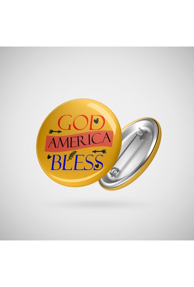 Fizello God Bless Amerıca Rozet Fizello God Bless Amerıca Rozet