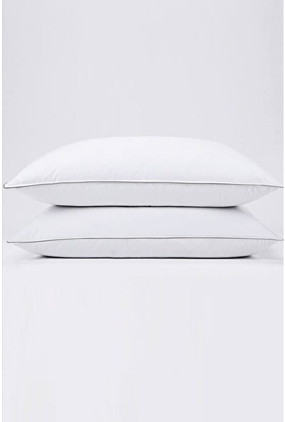 Favora 2'li Kaz Tüyü Yastık - Beyaz