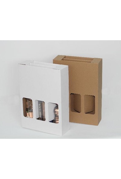 Unipak Beyaz 3'lü Şişe Kutusu 23 5X8X35 3 cm 25 Adet