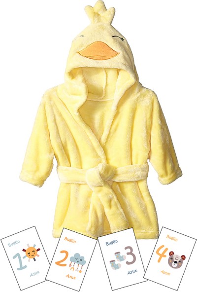 Moky Design Bebek Hediyelik Yenidoğan Bornoz ve Aylık Konsept Anı Kart 12 Adet, Kız Baby Shower Moky Design Bebek Hediyelik Yenidoğan Bornoz ve Aylık Konsept Anı Kart 12 Adet, Kız Baby Shower