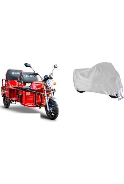 Ototr 3 Teker 3 Kişilik Elektrikli Motor Brandası (Gri) Ototr 3 Teker 3 Kişilik Elektrikli Motor Brandası (Gri)