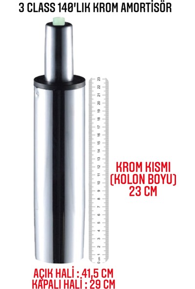 Tura Ofis 3 Class 140'LIK Krom Amortisör