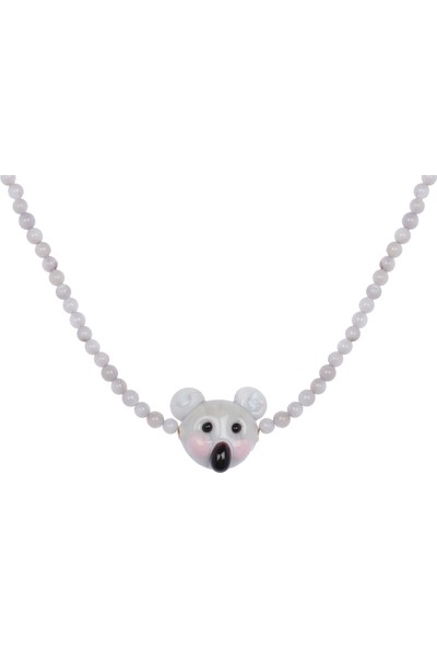Neta Doğal Sedef Boncuklu Cam Koala Altın Kaplama Kolye Neta Doğal Sedef Boncuklu Cam Koala Altın Kaplama Kolye