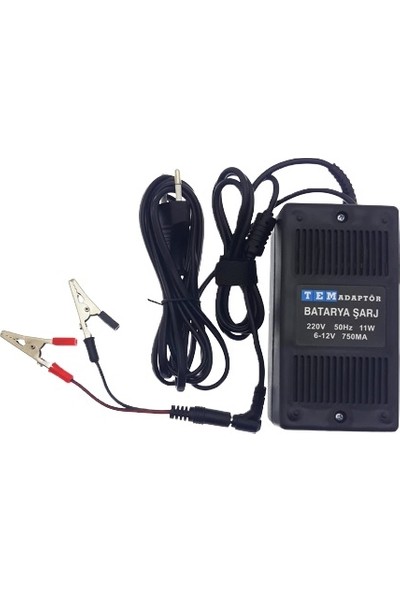 Özentek 12 / 6 V Kesicili Batarya Akü Şarj Adaptörü Trafolu
