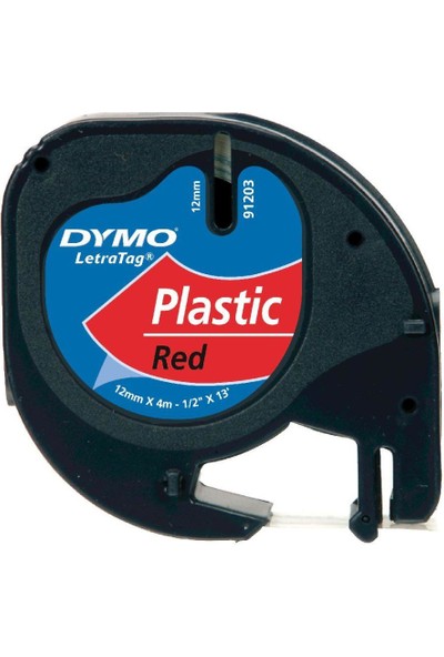 Dymo Letratag Plastik Kırmızı Şerit 59424 (12MM x 4 Metre) Dymo Letratag Plastik Kırmızı Şerit 59424 (12MM x 4 Metre)