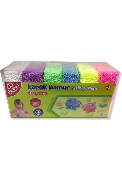 Bubu Kurumayan Köpüklü Oyun Hamuru 6 Renk x 10 gr Bubu Kurumayan Köpüklü Oyun Hamuru 6 Renk x 10 gr