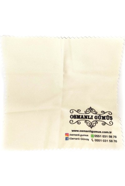 Osmanlı Gümüş Cilalı Gümüş Parlatma Temizleme Bezi Gümüş Parlatıcı