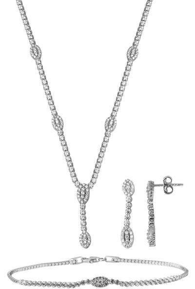 Favori Suyolu 14 Ayar Beyaz Altın Takı Seti