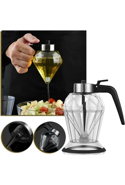 Turkish A2Z Elmas Model Cam Yağdanlık Akış Ayarlı Tıpalı