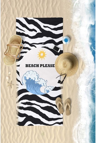 Vevien Home Summer Sun Dijital Baskılı 70X150 cm Plaj Havlusu