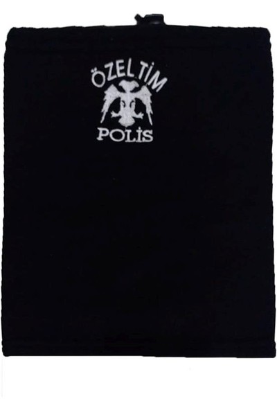 Asker Vadisi Siyah Renk Polar Ipli Boyunluk & Bere Özel Tim Polis Yazılı Çift Başlı Kartal Nakış Işleme Asker Vadisi Siyah Renk Polar Ipli Boyunluk & Bere Özel Tim Polis Yazılı Çift Başlı Kartal Nakış Işleme