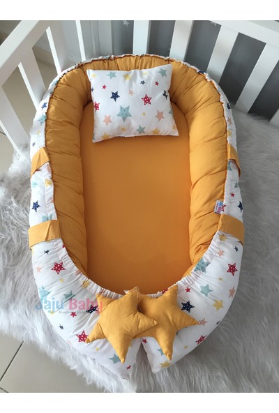 Jaju Baby Karışık Yıldızlı Sarı Tasarım Babynest Jaju Baby Karışık Yıldızlı Sarı Tasarım Babynest