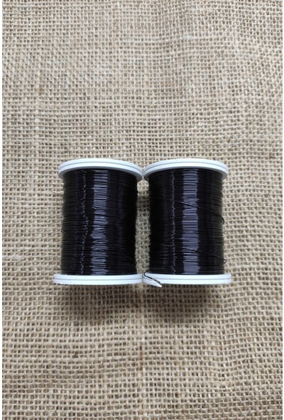 Platin Hediyelik 2 Adet No 30 Siyah Renk Filografi Teli Gelin Taçı Çiçek Teli