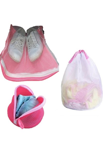 Ferzin 3'lü Set Çamaşır Ayakkabı Sütyen Yıkama Filesi Ferzin 3'lü Set Çamaşır Ayakkabı Sütyen Yıkama Filesi