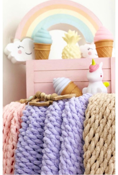 Juniperus Wellsoft Pufy El Örgüsü Battaniye Mor Juniperus Wellsoft Pufy El Örgüsü Battaniye Mor