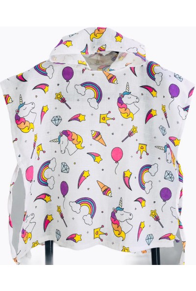 juniperus Unicorn %100 Pamuk Müslin Panço 55 x 110 cm juniperus Unicorn %100 Pamuk Müslin Panço 55 x 110 cm