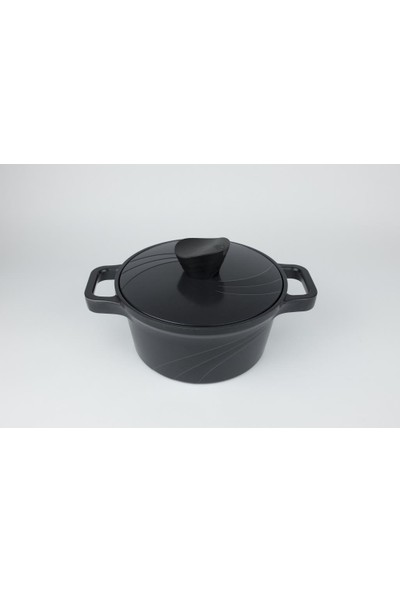 Primanova Bordain Alüminyum Derin Tencere 20 cm Siyah