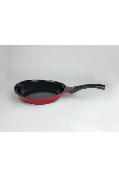 Primanova Bordain Alüminyum Kızartma Tavası 28 cm Kırmızı